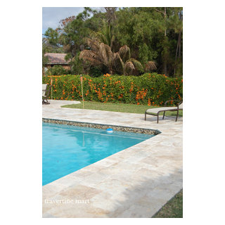 Country Classic Travertine Pavers - Traditional - Patio - Miami - by ...