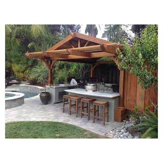 Custom wood outdoor roof structure - Craftsman - Patio - San Francisco ...