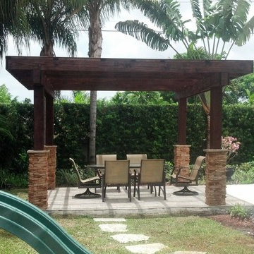 Pergolas Stone Columns - Photos & Ideas | Houzz