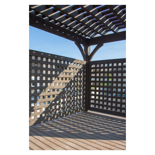Entertainment Size | 2 Story Pergola Deck with Spiral Staircase - Patio ...