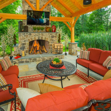 Pavilion Covered Patio Outdoor Kitchen - Photos & Ideas | Houzz