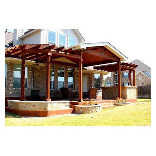 Extended covered patio - Traditional - Patio - Austin | Houzz