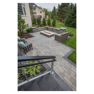 Fishers Indiana - Paver Patio & Porcelain Tile Deck - Contemporary ...