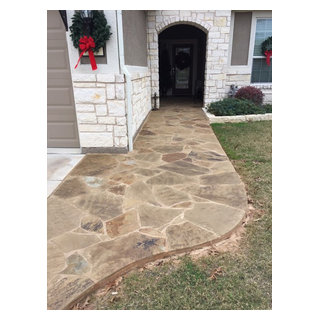 Flagstone sidewalk and entryway - Traditional - Patio - Austin - by ...