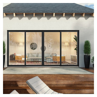 Florida home features large sliding glass door - Contemporary - Patio ...