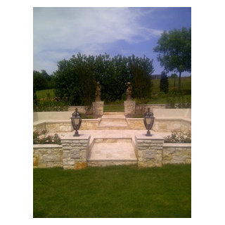 Formal gardens. Steps. - Traditional - Patio - Dallas - by Bellinger ...