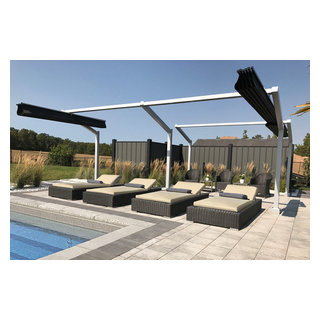 Freestanding Retractable Canopy (Retracted) - Modern - Patio - Toronto ...