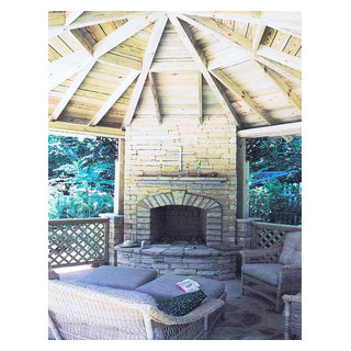 Gazebo Fireplace - Traditional - Patio - Atlanta - by Advanced Pools ...