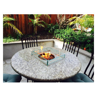 Glass-enclosed fire table - Contemporary - Patio - San Diego - by ...