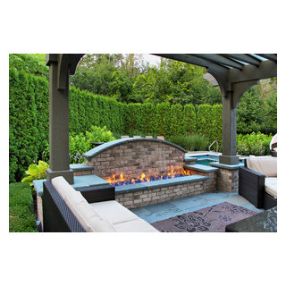 Glencoe French Chateau - Formal Pool and Landscape - Traditional ...