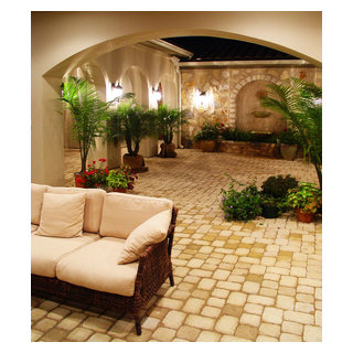Hacienda Courtyard at Flintrock Lakeway, Texas - Mediterranean - Patio ...