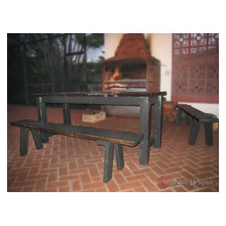 Hand Built Table and Benches - Traditional - Patio - Miami - by Redux ...