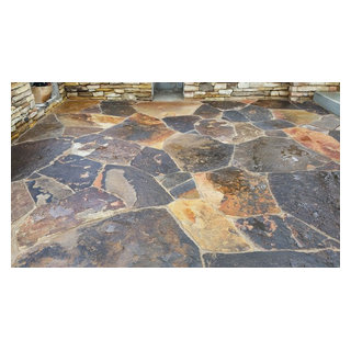 Irregular Mountain Fieldstone patio - Rustic - Patio - Philadelphia ...
