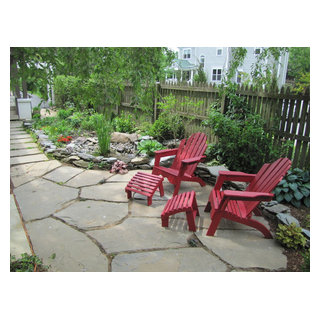 Irregular Stone Patio - Traditional - Patio - DC Metro - by Hughes ...