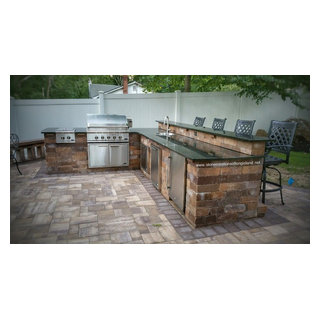 Kings Park, N.Y 11754 Outdoor Living Paver Patio & Kitchen Island ...