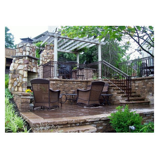 Large Outdoor Living Area with Separate Spaces. - Contemporary - Patio ...