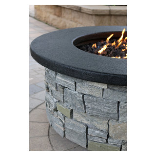 Ledgestone Fire Pit - Traditional - Patio - Los Angeles - by John ...
