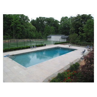 Limestone Swimming Pool Patio NJ - Traditional - Pool - New York - by ...