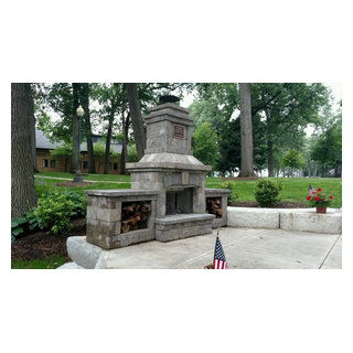 Local College Outdoor Ampitheater and Fireplace - Rustic - Patio ...