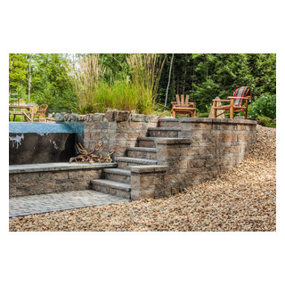 Mini-Creta Retaining Wall - Rustic - Patio - Philadelphia - by Techo ...
