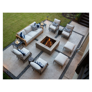 Modern Concrete Fire Pit - Transitional - Patio - Atlanta - by Boyce ...