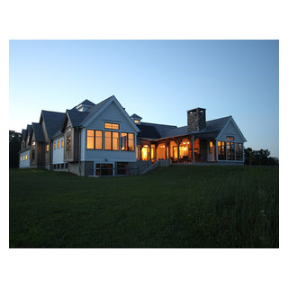 Modern Farm House- Modern, Custom Barn - Farmhouse - Patio - New York ...