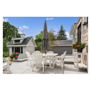 Modern Farmhouse with Stone Exterior - Farmhouse - Patio - Chicago - by ...