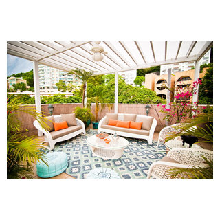 Modern Moroccan Roof Top - Tropical - Patio - Nashville - by Alexandra ...