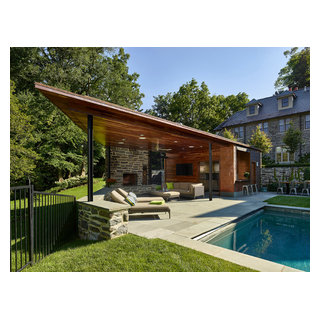 Modern Pool House for Sloped Site - Contemporary - Patio - Philadelphia ...