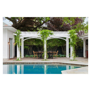 Newton Transitional Pool Landscape - Traditional - Patio - Boston - by ...