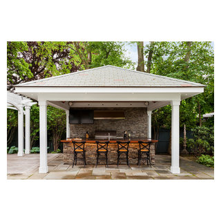 Newton Transitional Pool Landscape - Traditional - Patio - Boston - by ...