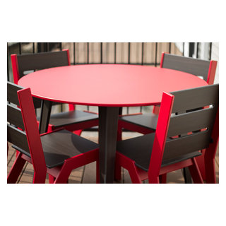Nexus dining table with 6-Dot dining chairs - Modern - Dining Room ...