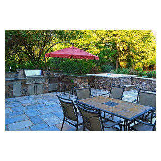 NJ Landscape Architecture - Outdoor Kitchen & Dining Area Design ...
