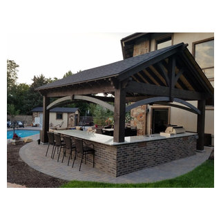 Old Mill Thin Brick BBQ Island - Brick Color is Cafe Mocha - Modern ...