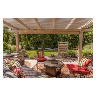 Operable Pergola offering sun, shade, and rain protection. - Farmhouse ...