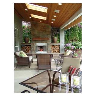Outdoor Fireplace. Bull Mountain - Traditional - Patio - Portland - by ...