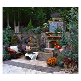 Outdoor Fireplace - Rustic - Patio - DC Metro - by Mary Kirk Menefee ...