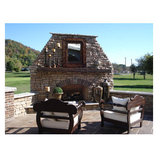 Outdoor Fireplace on golfcourse - Traditional - Patio - Nashville - by ...