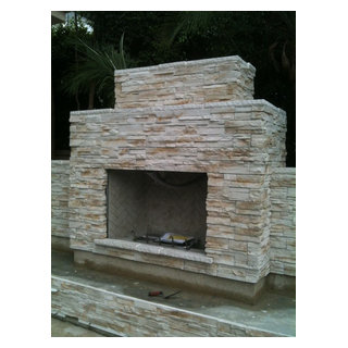 Outdoor Fireplace - Beach Style - Patio - Orange County - by Tuscany ...