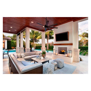 Outdoor Fireside Seating - Traditional - Patio - Miami - by Naples ...