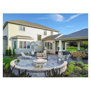 Outdoor Kitchen and Covered Back Porch - Traditional - Patio - Chicago ...