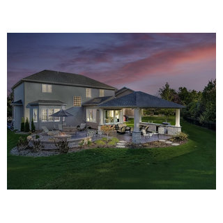 Outdoor Kitchen and Covered Back Porch - Traditional - Patio - Chicago ...