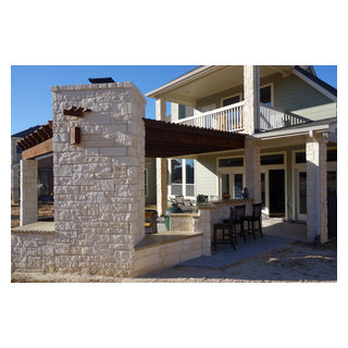 Outdoor Living Side View (Prior to Pool Construction) - Rustic - Patio ...