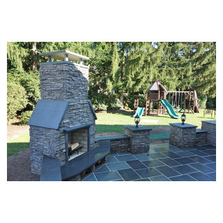 Outdoor Living Space - Bluestone, Patio, Outdoor Kitchen, Fire Place ...