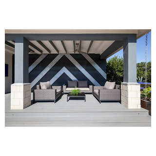 Outdoor Pool and Entertainment Area - Contemporary - Patio - Dallas ...