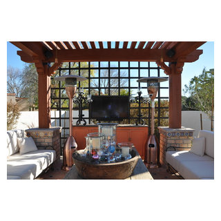 Outdoor Seating Area/Arbor Structure - Mediterranean - Patio - Phoenix ...
