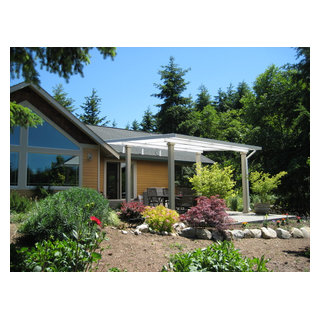 Patio Cover Shed Style - Farmhouse - Patio - Seattle - by Decks & Patio ...