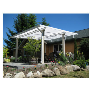 Patio Cover Shed Style - Farmhouse - Patio - Seattle - by Decks & Patio ...