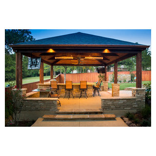 Pavilion with Incredible Outdoor Kitchen and Table for Two - Patio ...