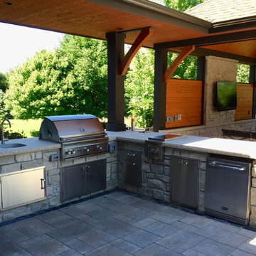 Brick Columns Pavilion Pergola - Photos & Ideas | Houzz